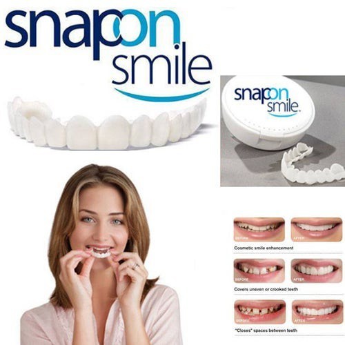 1 Pair Teeth ( 2 pcs) Snapon Smile Comfortable Fit Denture Kit – HubbaBD